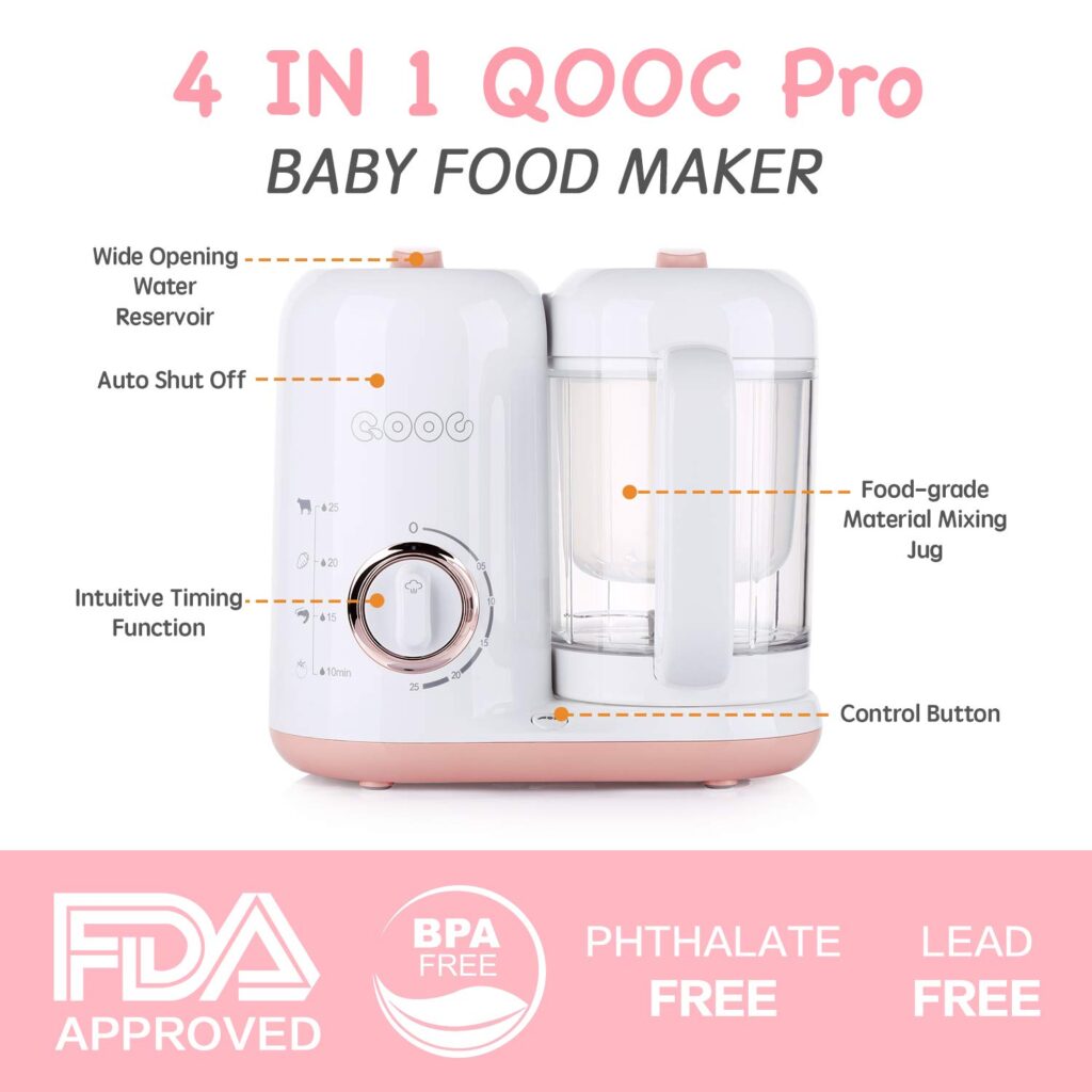 QOOC 4-in-1 Mini Baby Food Maker - Earlyyears ecommerce website